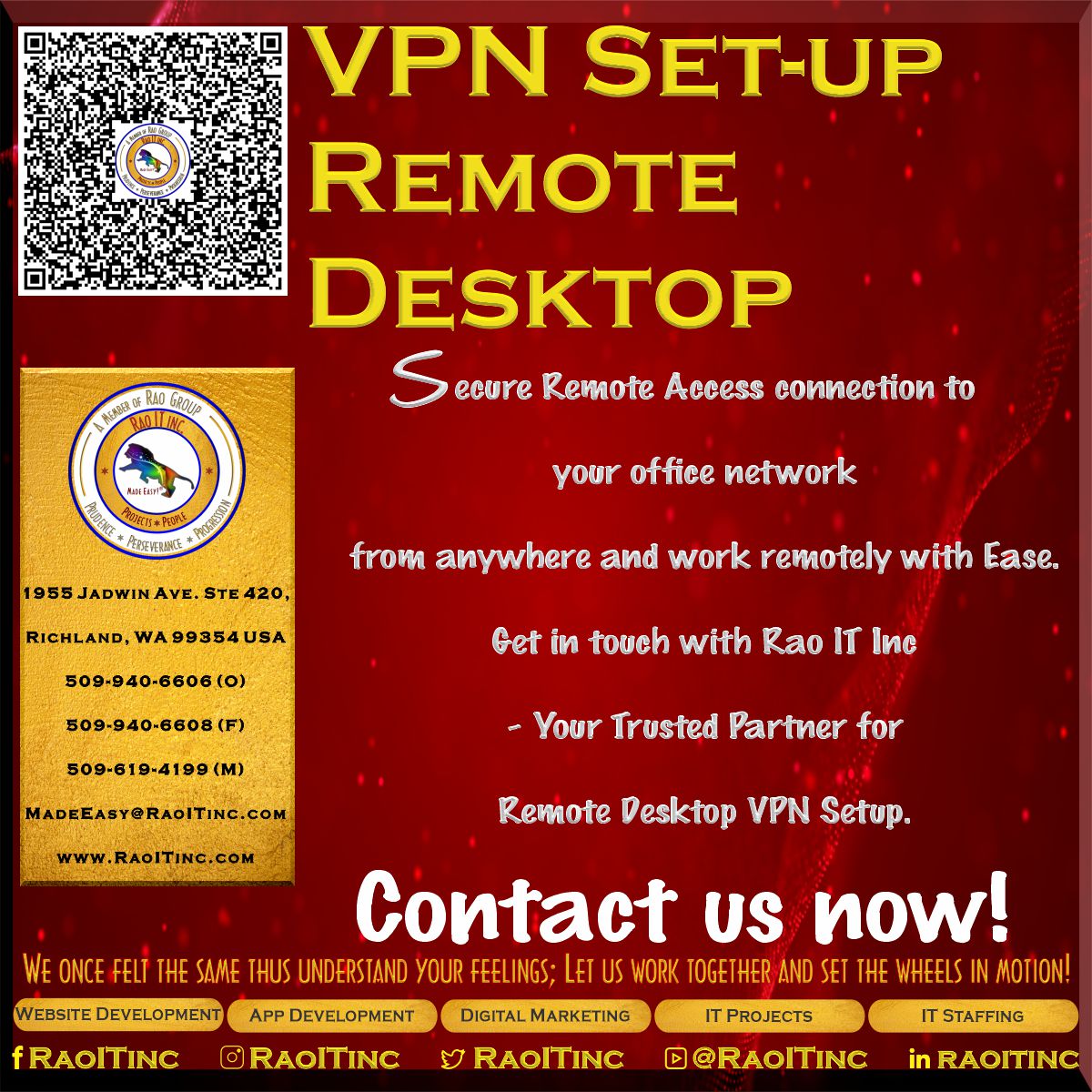 Remote Desktop VPN Setup company near me. Tri cities Richland WA - Rao ...